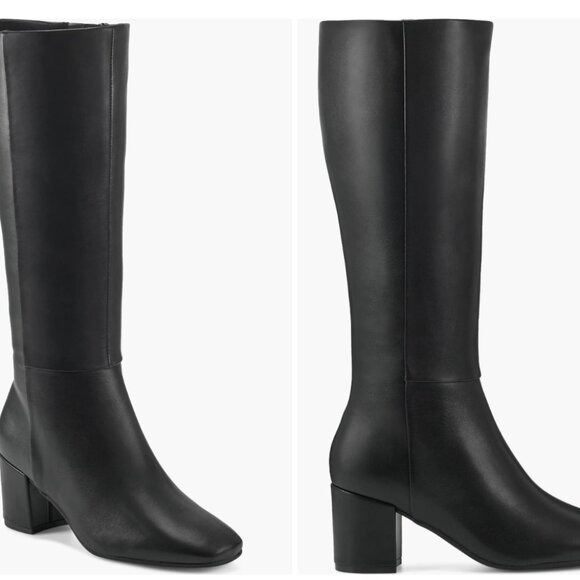 Shoes | Knee High Black Leather Boots Basically New | Poshmark